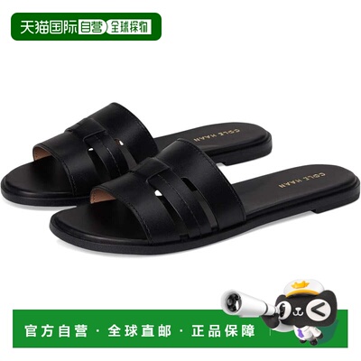自营Women's Cole Haan Flynn Slotted Sandals Black Leather Co