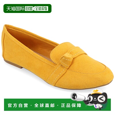 自营 Journee Collection 女式宽幅 Marci 平底鞋 - 芥末色 美国
