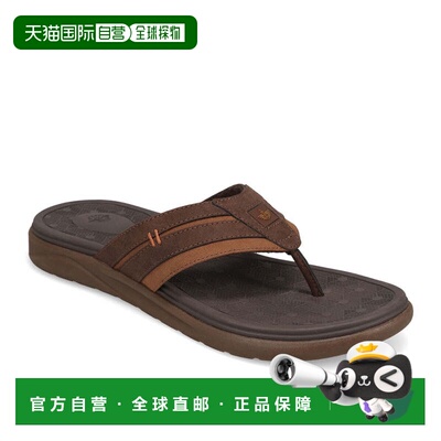 自营Dockers Mens Cliff Casual Nubuck Thong Flip Flop - dark