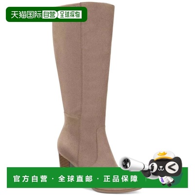 自营style & co.Style & Co Addyy Boots Women's Taupe Faux Sue