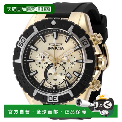 自营Invicta男士Aviator 49mm手表IN-49090-黑色 美国奥莱直发