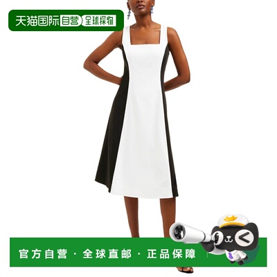 自营Draper James Genevieve Midi Dress - black/white 美国奥莱