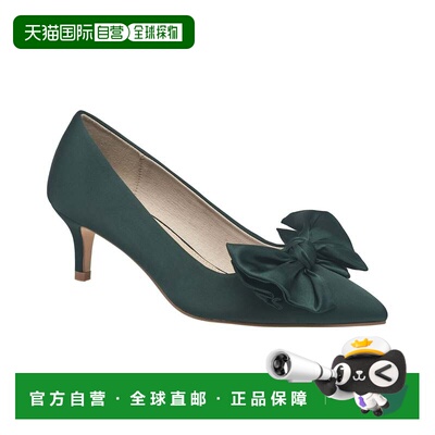 自营french connection法国连接女Hayleybow小猫鞋跟-绿色 美国