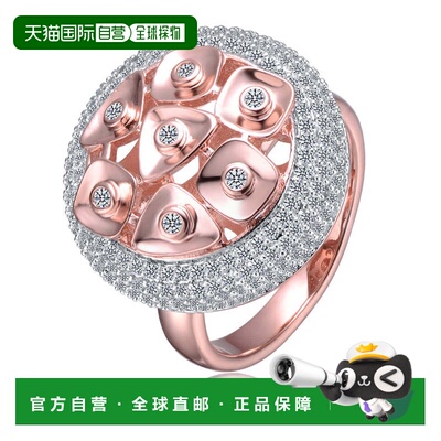 自营geneviveSterling Silver Two-Tone with Clear Cubic Zircon