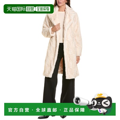 自营Via Spiga冷藏箱压花大衣-白色 美国奥莱直发