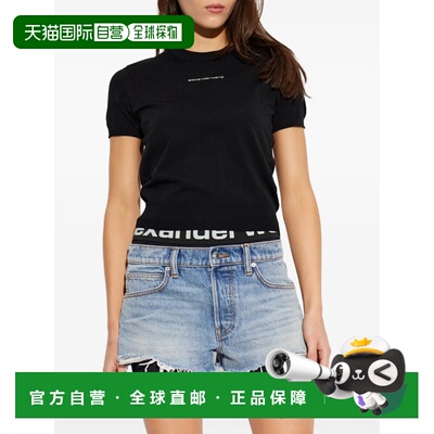 美国直邮ALEXANDER WANG - Women Crewneck Hotfix徽标短袖