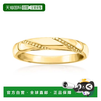 自营Ross-Simons Italian 10kt Yellow Gold Diagonal Beaded Str