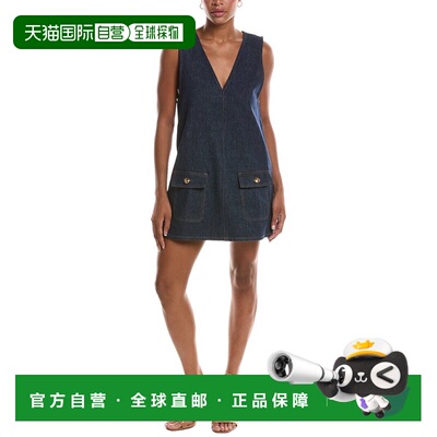 自营FRAME Denim Pinafore可换装-蓝色 美国奥莱直发性感连衣裙