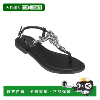 自营Women's GC Shoes Josie Sandals Black Embellished T-Strap
