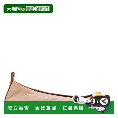 自营Lanvin The Leather Ballerina Flats - dark beige 美国奥莱