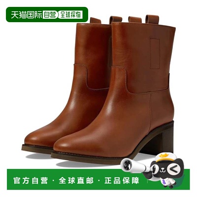自营Women's Free People Tabby Boots  Tan Brown Leather Block