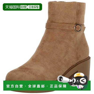 自营Anne Klein Fenix踝靴深色自然FENI01F9-251女式-棕色 美国