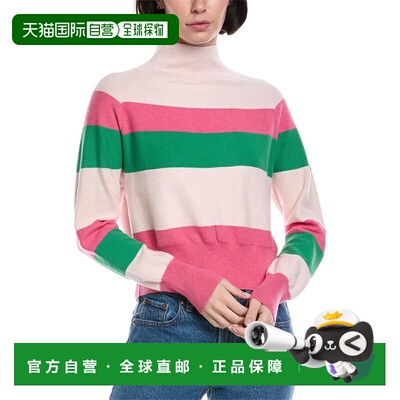 自营Brodie Cashmere Mock Neck Cashmere-Blend Sweater - pink