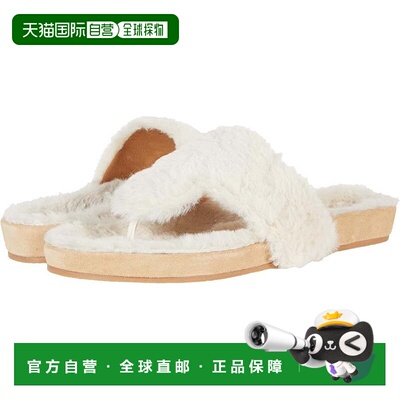 自营Jack Rogers Jacks Comfort Cozy Thong女式天然人造毛皮凉鞋