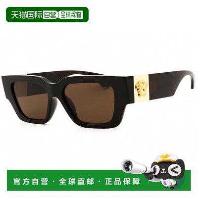 自营versaceVE4497U 554373透明棕色/实心棕色-透明棕色 美国奥莱