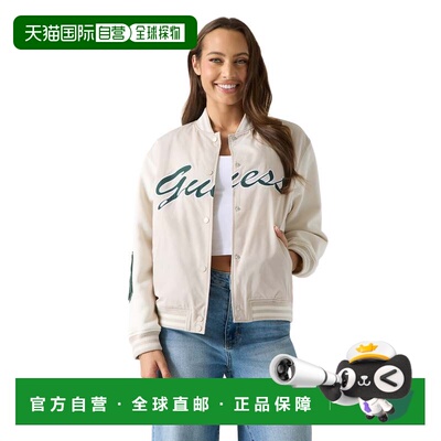 自营guessGeorgina Varsity Logo Jacket - over night oats 美国