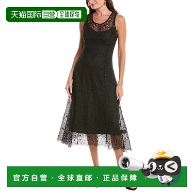 美国直邮自营johnny wasJohnny是Vanti蕾丝中长裙-黑色 美国奥莱