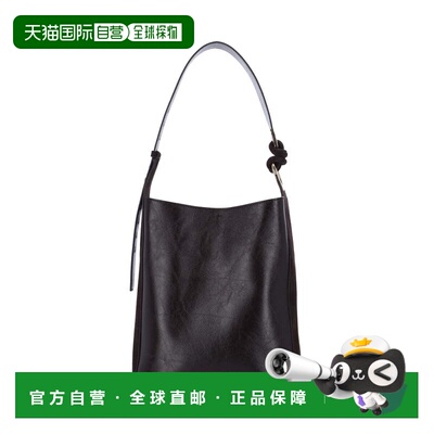 自营anya hindmarch“Ringo Chesterfield” 棕色小牛皮肩包-黑色