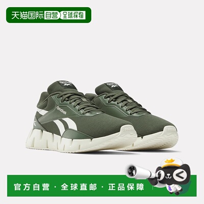 自营 reebok锐步Zig Dynamica Str中性鞋-粗砂绿/白垩色 美国奥莱