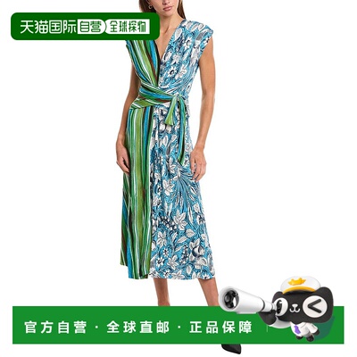 自营 Diane von Furstenberg Dorothee 长裙 - 蓝色 美国奥莱直发