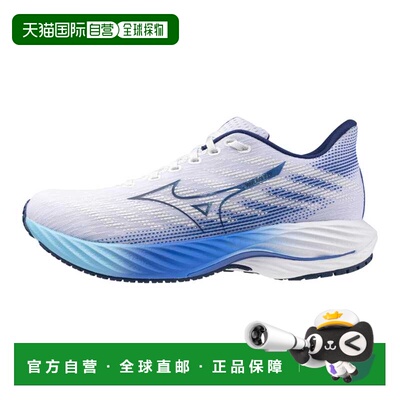 自营Mizuno Wave Rider 28白色/Mugen蓝色J1GD240621女白色 美国