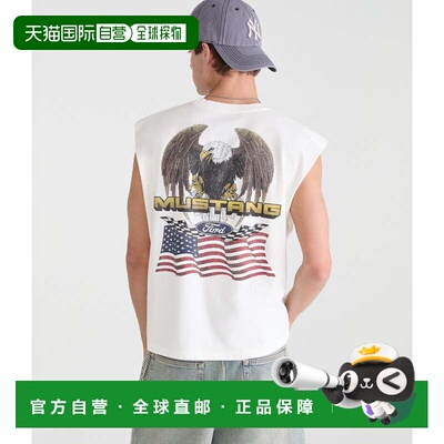 自营Aeropostale Ford Mustang Graphic Muscle Tee - floral whi