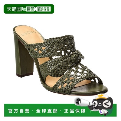 自营 Alexandre Birman Clarita 90 皮革凉鞋 - 绿色 美国奥莱直
