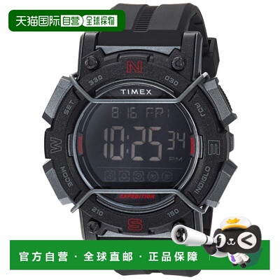 自营Timex Expedition数字猫世界时间手表-黑色 美国奥莱直发