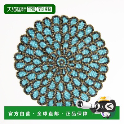 自营tiramisuFloral Beaded Placemat - blue 美国奥莱直发