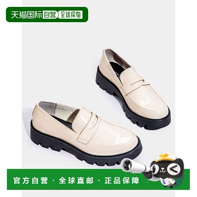 自营Chinese Laundry Playback乐福鞋女式10M奶油色漆皮鞋KHD324-