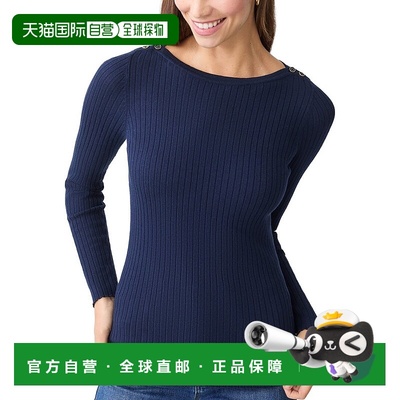 自营J.McLaughlin Della Sweater - navy 美国奥莱直发毛衣针织衫