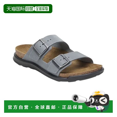 自营Birkenstock Arizona Crosstown皮革凉鞋-灰色 美国奥莱直发