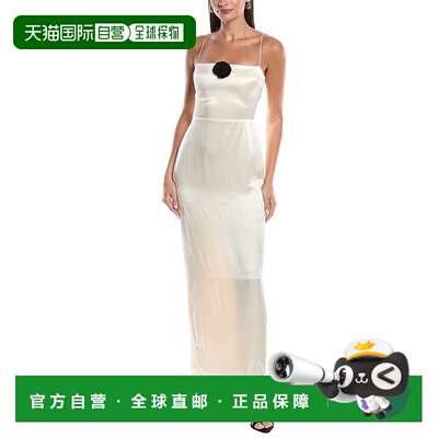 自营opto.p.t.伊莎丝绸长裙-白色 美国奥莱直发连衣裙