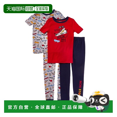 自营Only Boys 4pc Squad Snug Fit Pajama Set - multi 美国奥莱