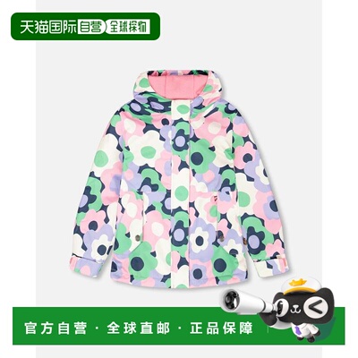 自营deux par deuxMid-Season Jacket Black Printed Flowers - b