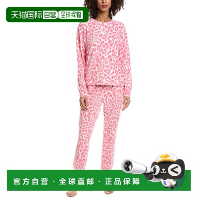 自营Sanctuary 2pc Pajama Shirt & Pant Set - black 美国奥莱直