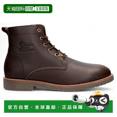 自营 panama jack格拉斯哥冰屋C1-男式棕色皮革踝靴-棕色 美国奥