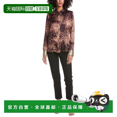 自营Ramy Brook Chrystal Top - brown 美国奥莱直发性感豹纹