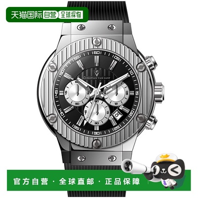 自营Christian Van Sant Men's Monarchy Black Dial Watch - bla