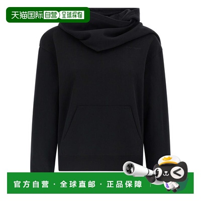 自营Courreges Women's Hoodie And Scarf - black 美国奥莱直发