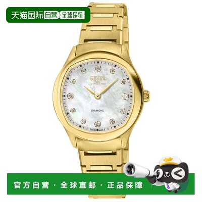 自营Gevril Women's Morcote Swiss Diamond Watch, 316L SS/IPYG