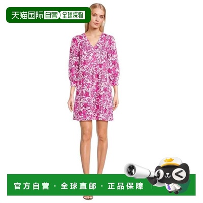 自营Lilly Pulitzer Cass Mini Dress Women's Pink Floral Puff
