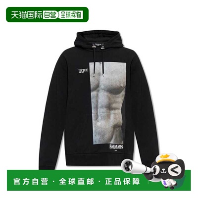 自营Balmain Cotton Men's Sweatshirt - black 美国奥莱直发