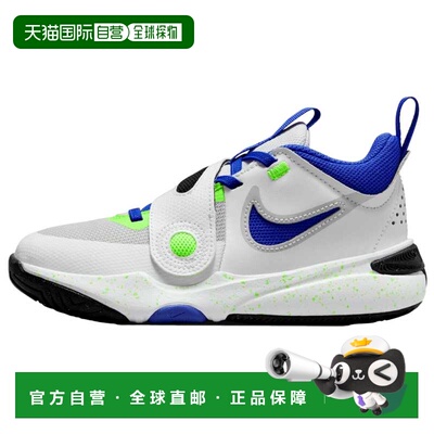 自营Nike Team Hustle D 11 Summit白色/赛车手蓝色学前DV8994-10