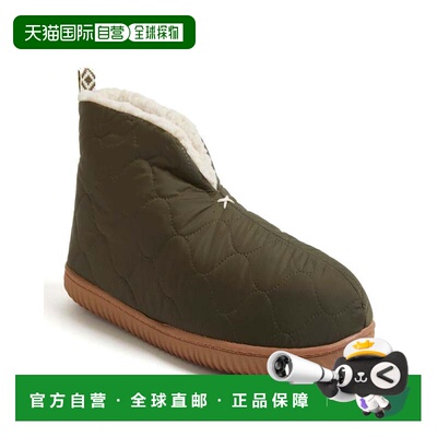 自营Dearfoams Men's Warm Up Bootie House Shoe Boot Slipper -