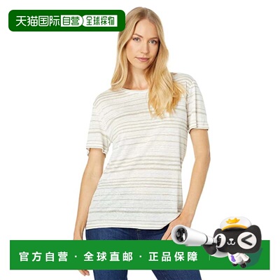 自营Splendid Skyla T-Shirt Women White Perissa Print Linen B