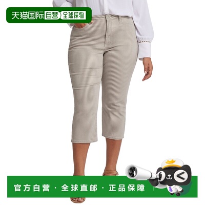 自营NYDJ Plus Joni Sandbar条纹七分裤-多色休闲裤 美国直发奥莱