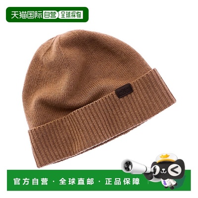 自营Hickey Freeman Rib Cuff Jersey Cashmere Beanie - brown