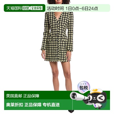 自营Toccin Mallory Strong Shoulder Button Front Wool-Blend D