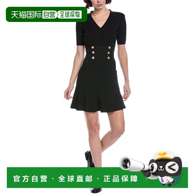 自营Stellah Knit Mini Dress - black 美国奥莱直发连衣裙包臀裙